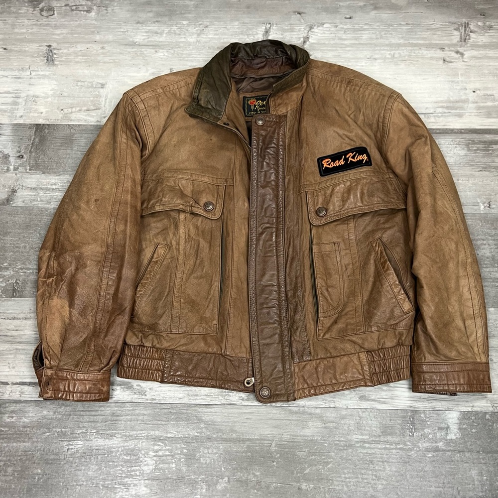 Vintage Leather Harley Davidson Road King Jacket 44r … - Gem